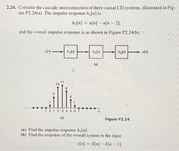 Solved 2.24. Consider the cascade interconnection of three | Chegg.com