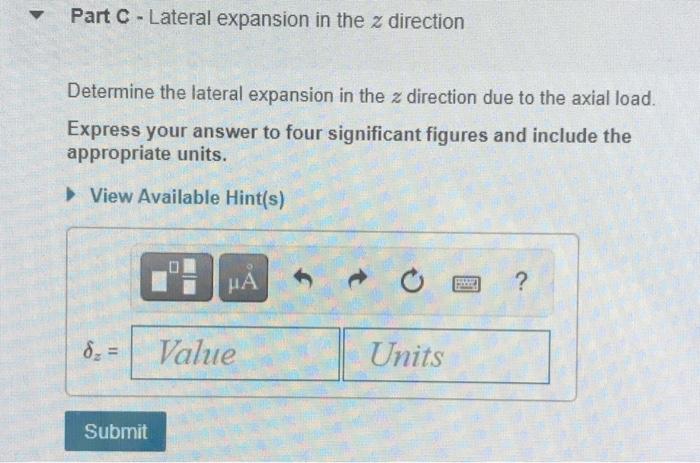 Solved Review Part A. Value of the axial load Learning Goal: | Chegg.com