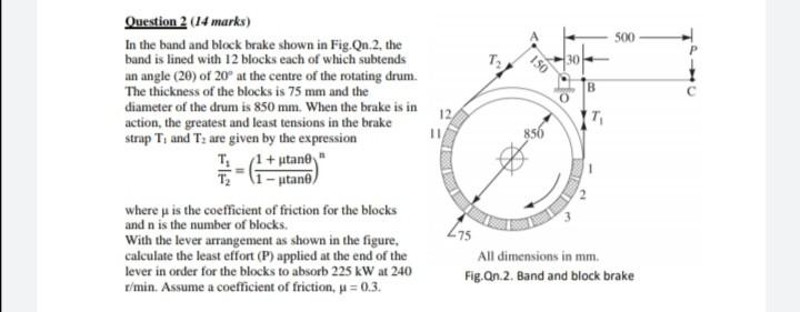 Solved 500 150 30 B 12 Question 2 (14 marks) In the band and | Chegg.com
