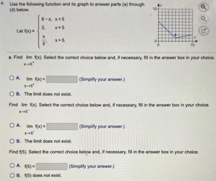 Solved Use the following function and its graph to answer | Chegg.com