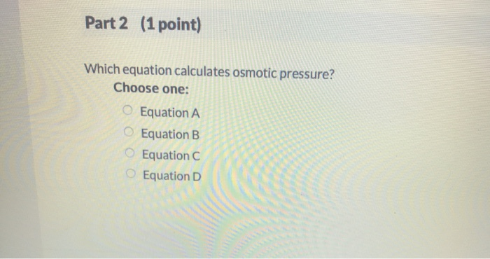 Solved Equation A: Ecell = Ecell 1059 Equation B: 11 = MRT | Chegg.com