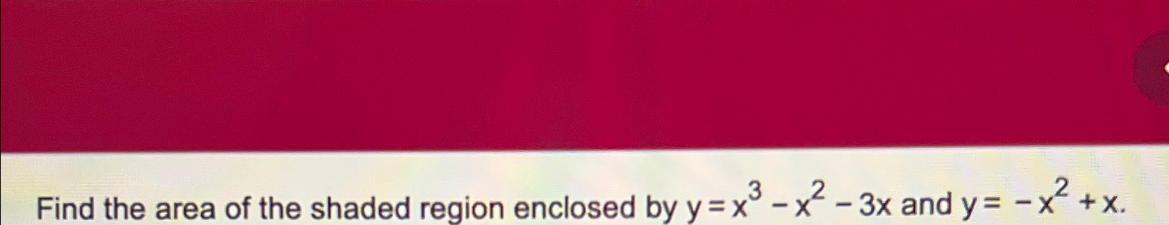 Solved Find the area of the shaded region enclosed by | Chegg.com