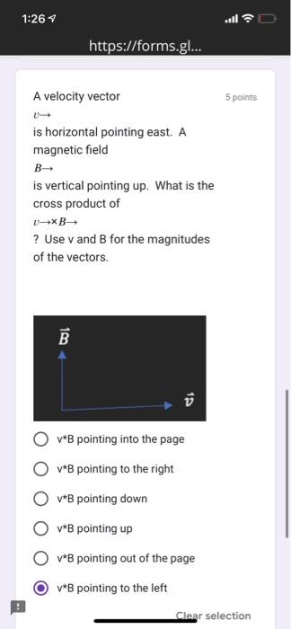 Solved A velocity vector 5 points v→ is horizontal pointing | Chegg.com