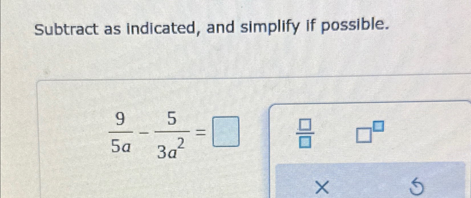 Solved Subtract as indicated, and simplify if | Chegg.com