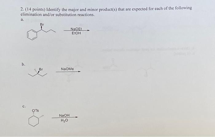 Solved 2. (14 points) Identify the major and minor | Chegg.com Solved 2. (14 points) Identify the major and minor | Chegg.com