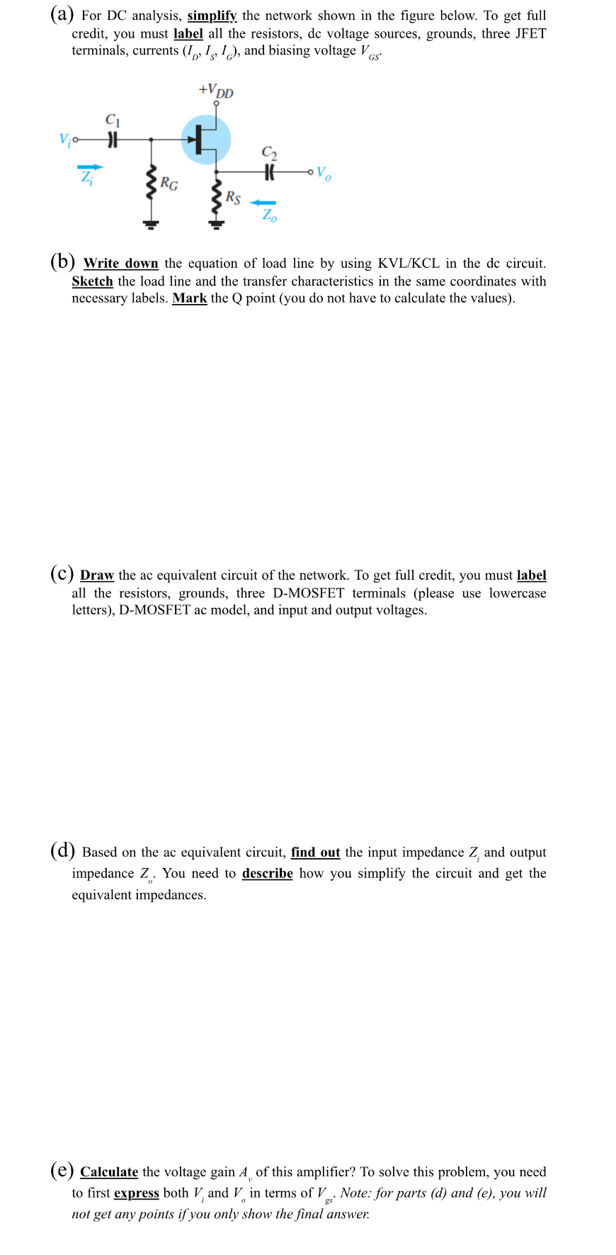 Solved (a) ﻿For DC analysis, simplify the network shown in | Chegg.com