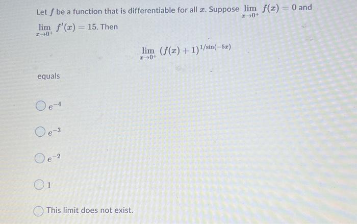 Solved Let f be a function that is differentiable for all x. | Chegg.com