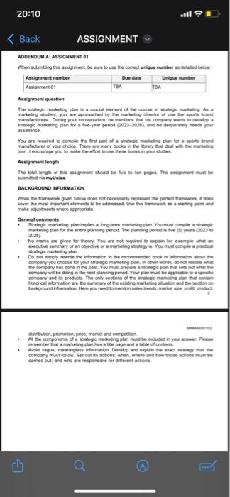 Solved 20:10 Back ADDENDUM A: ASSIGNMENT 01 ASSIGNMENT When | Chegg.com