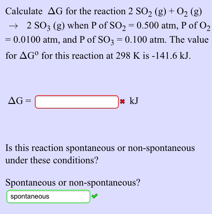 Solved Calculate AG for the reaction 2 SO2 (g) + O2 (g) → 2 | Chegg.com