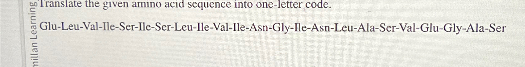 Solved bo Translate the given amino acid sequence into | Chegg.com