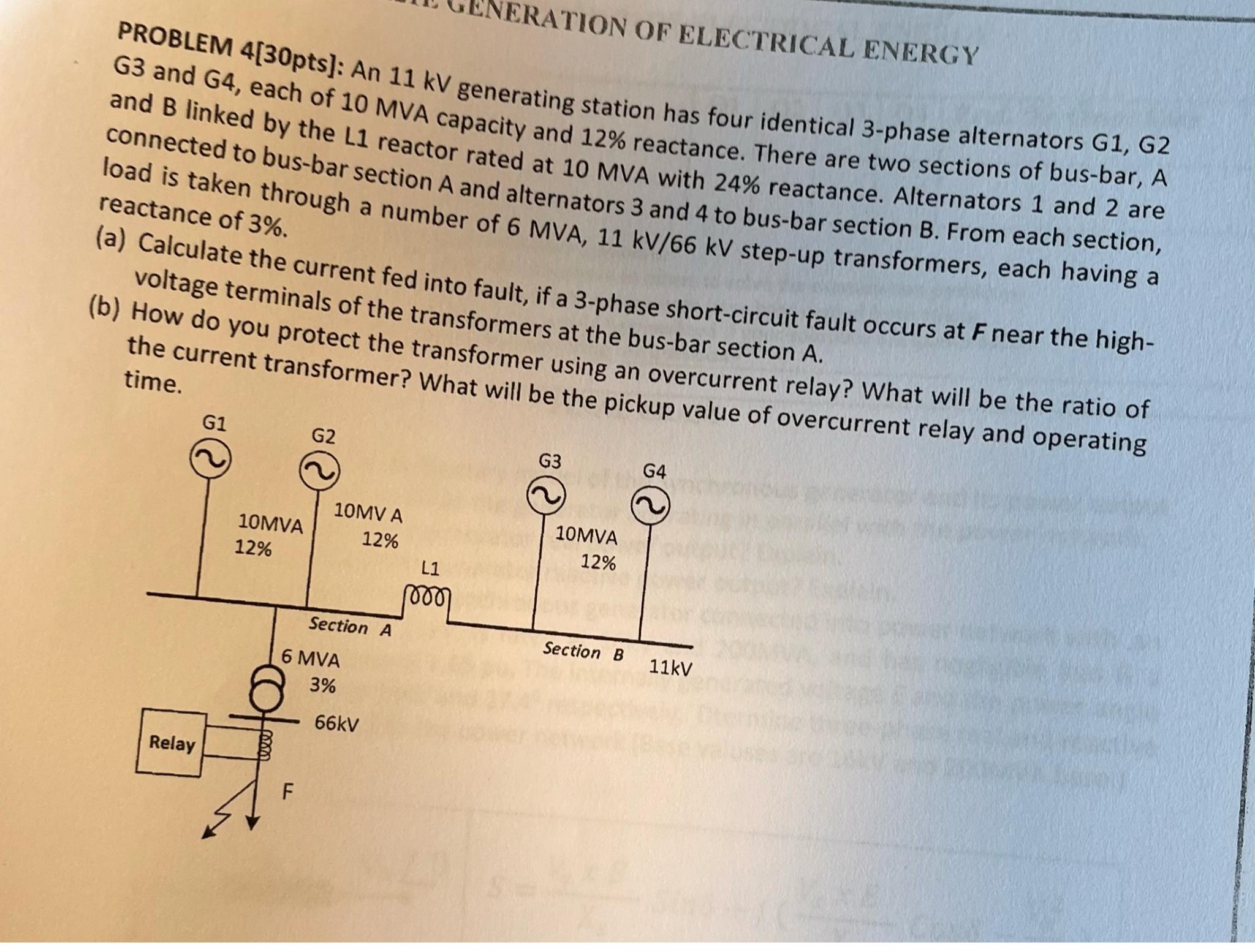 Solved GENERATION OF ELECTRICAL ENERGYG3 ﻿and G4, ﻿each of: | Chegg.com