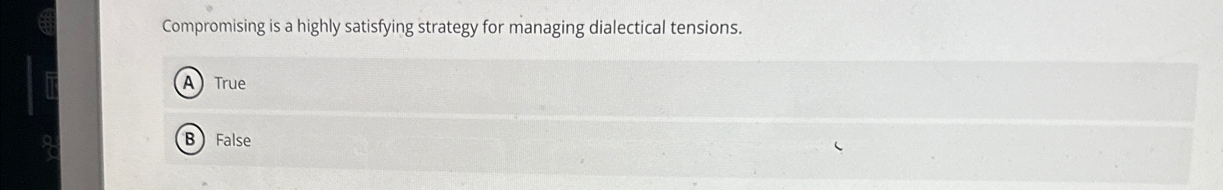 Solved Compromising is a highly satisfying strategy for | Chegg.com