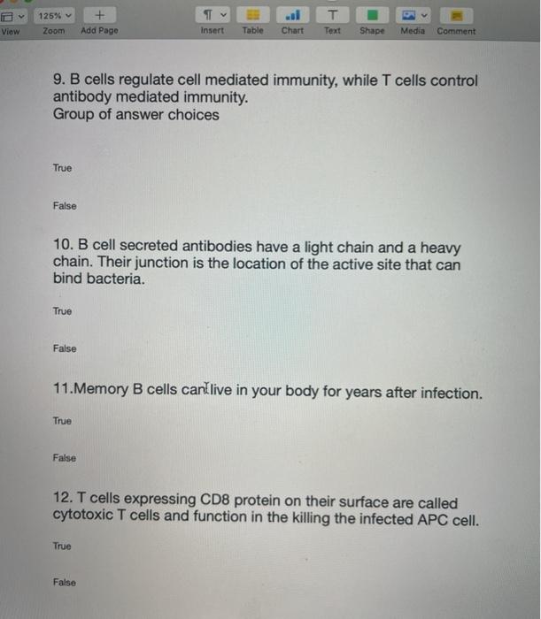 Solved 125% + Add Page View Zoom Insert Table Chart Text | Chegg.com