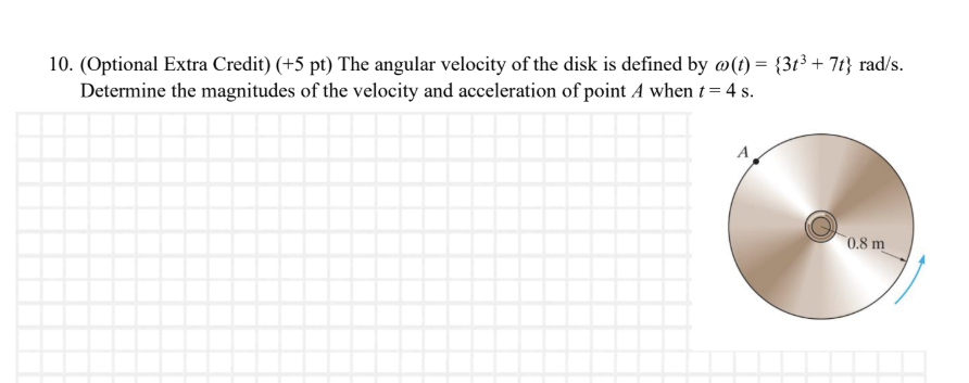 Solved TThe angular velocity of ﻿the disk is ﻿defined | Chegg.com