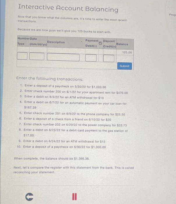 Solved Interactive Account Balancing Prog! Now that you know | Chegg.com
