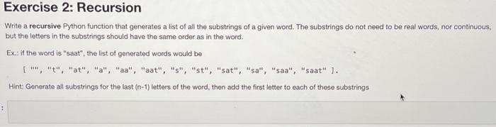 Solved Write A Recursive Python Function That Generates A 6069