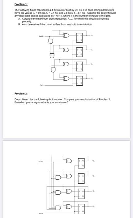 Solved The following figure represents a 4-bit counter buit | Chegg.com