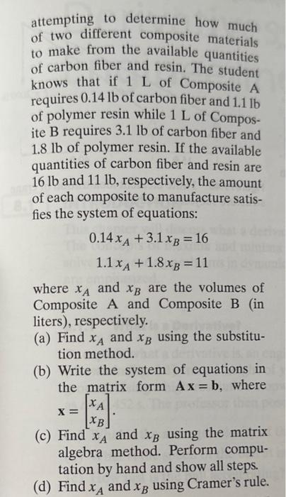 7-37. A co-op student at a composite materials | Chegg.com