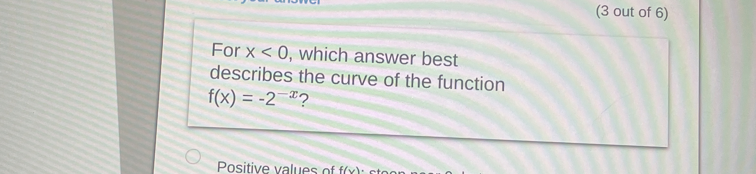 Solved (3 ﻿out of 6 )For x