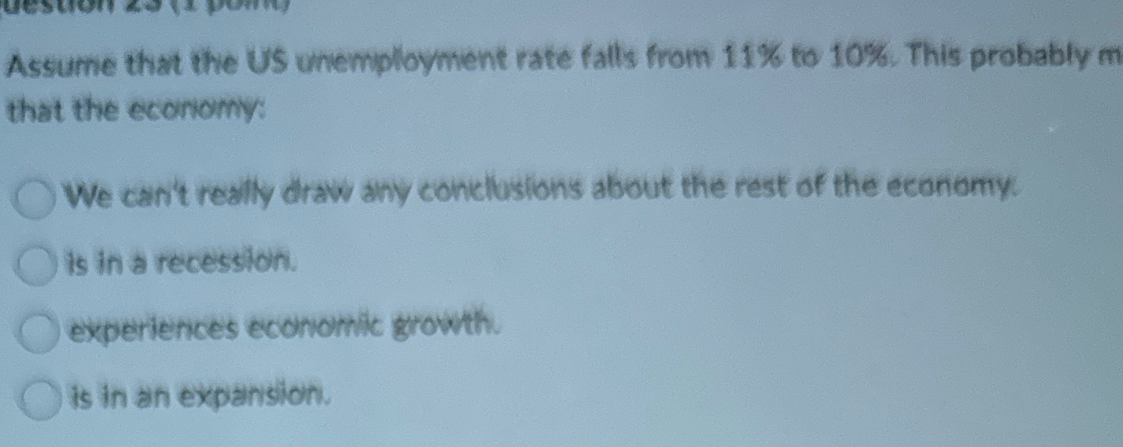 Solved Assume that the US unemployment rate falls from 11% | Chegg.com