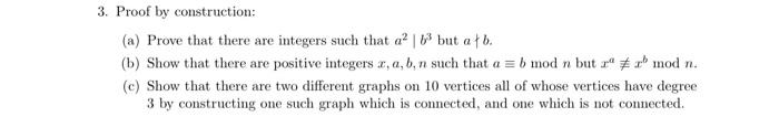 Solved 3. Proof by construction: (a) Prove that there are | Chegg.com