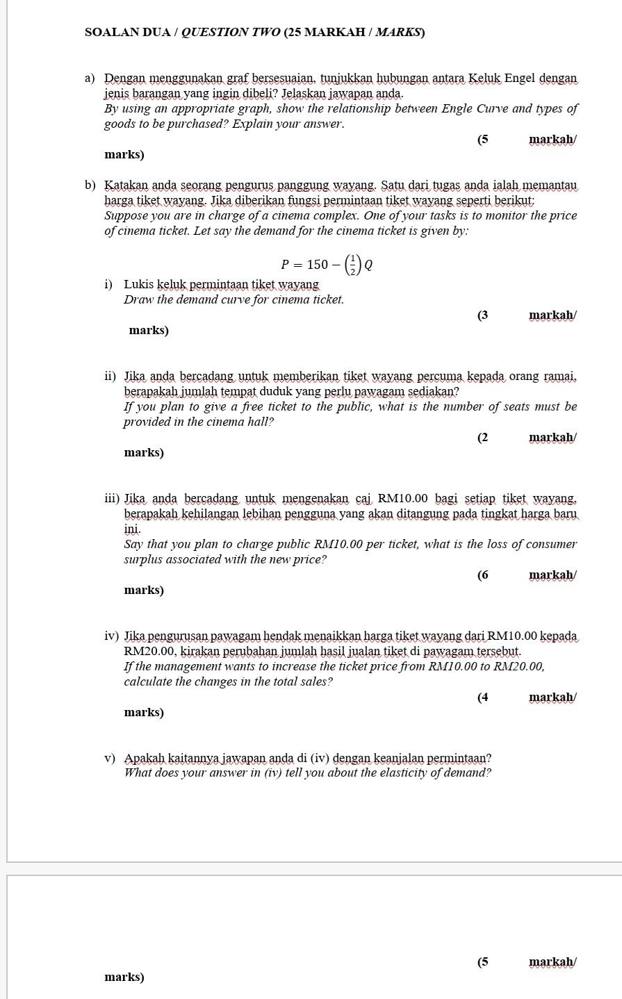 SOALAN DUA/ QUESTION TWO (25 MARKAH/MARKS) a) Dengan | Chegg.com SOALAN DUA/ QUESTION TWO (25 MARKAH/MARKS) a) Dengan | Chegg.com