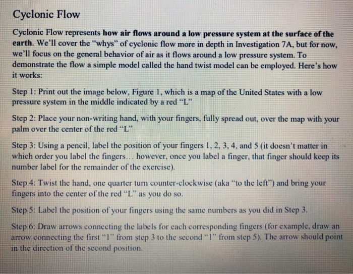 Cyclonic Flow Cyclonic Flow represents how air flows | Chegg.com