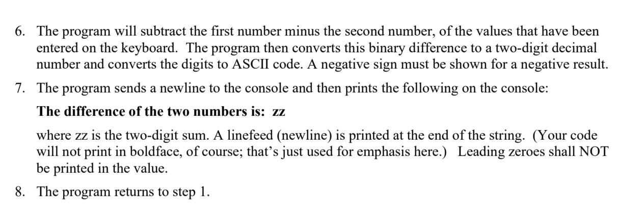 Solved This LC-3 assembly language program will subtract two | Chegg.com