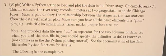 Solved 2. (20 pts) Write a Python script to load and plot | Chegg.com