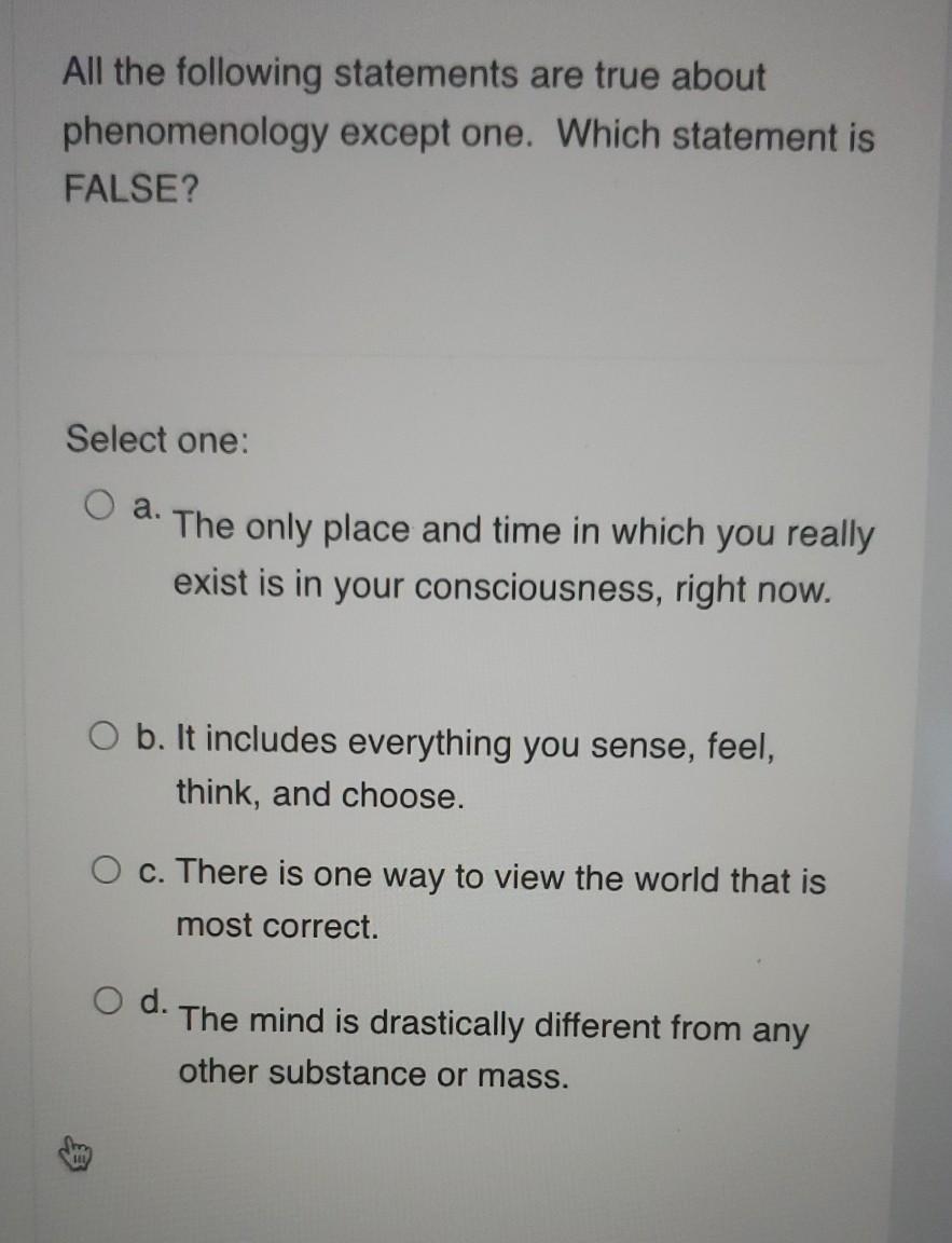 Solved All the following statements are true about | Chegg.com