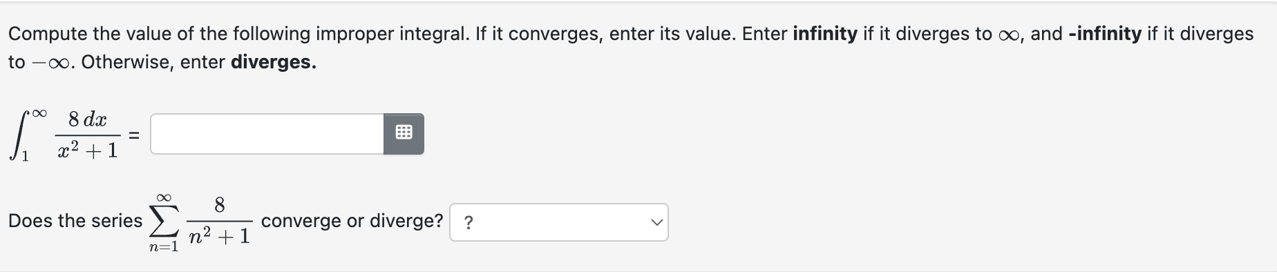 Solved Compute the value of the following improper integral. | Chegg.com