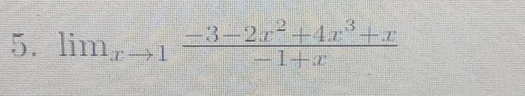 Solved linx→1−1+x−3−2x2+4x3+x | Chegg.com