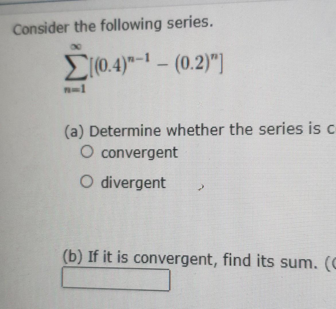 Solved Determine whether the series is convergent or | Chegg.com