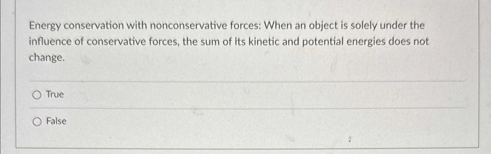Solved Energy conservation with nonconservative forces: When | Chegg.com