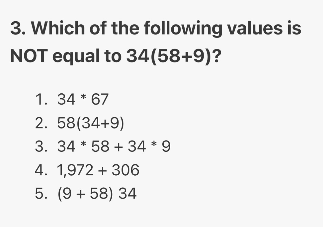 Solved Which of the following values is NOT equal to | Chegg.com