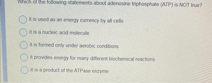 Solved Which of the following statements about adenosine | Chegg.com