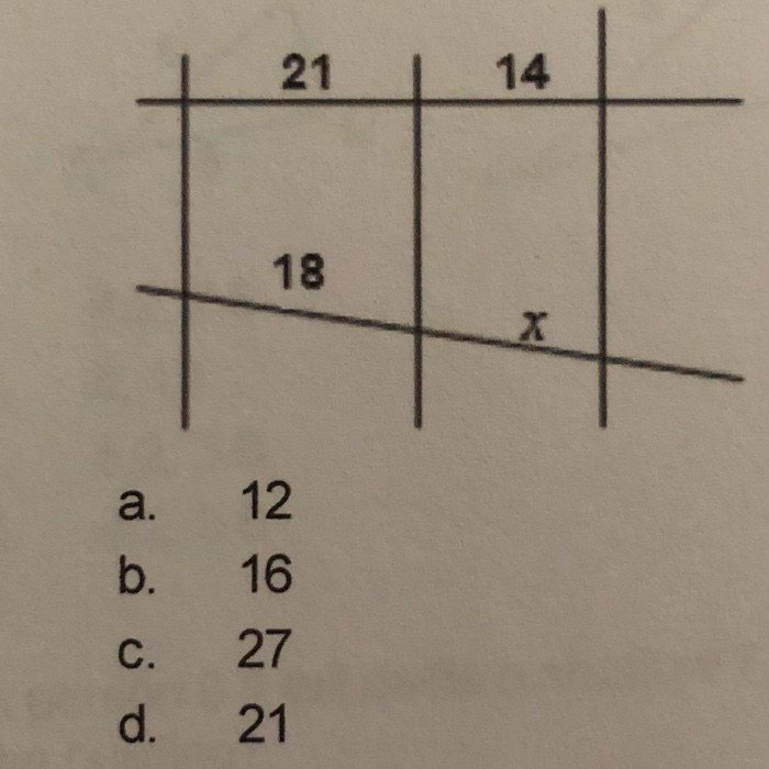 Solved Find the value of x. (The three vertical lines are | Chegg.com