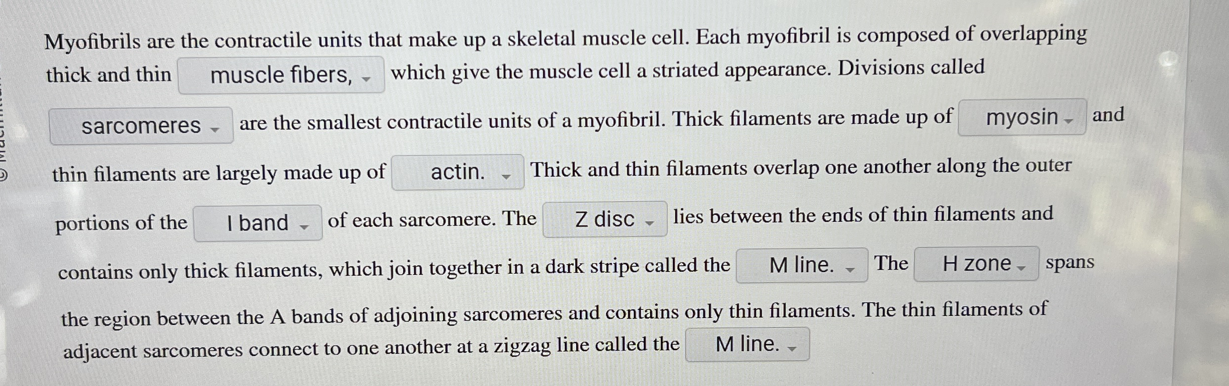 Solved Myofibrils are the contractile units that make up a | Chegg.com