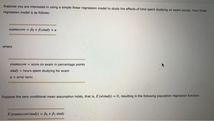 Solved Suppose you are interested in using a simple linear | Chegg.com