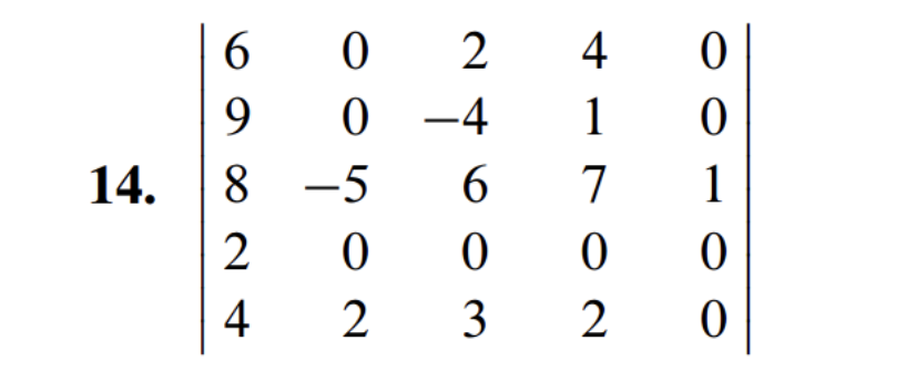 Solved Compute the determinants by cofactor expansions. At | Chegg.com
