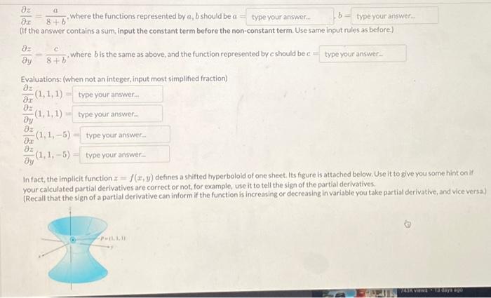 Solved A function z= f(x, y) is defined implicitly via x² + | Chegg.com