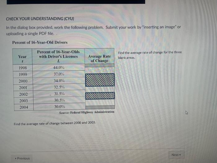 Solved CHECK YOUR UNDERSTANDING (CYU) In the dialog box | Chegg.com