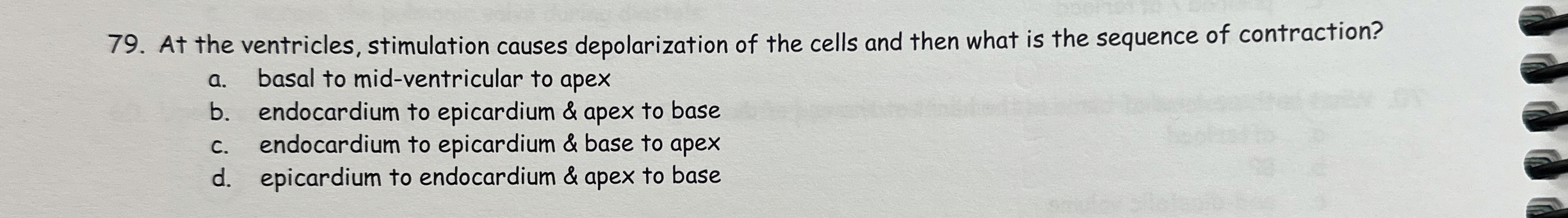 Solved At the ventricles, stimulation causes depolarization | Chegg.com