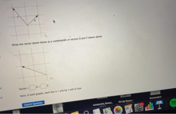 Solved write fhe vector shown below as a combination of | Chegg.com
