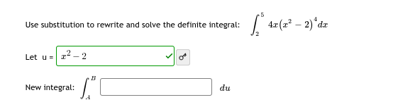 Solved Use substitution to rewrite and solve the definite | Chegg.com