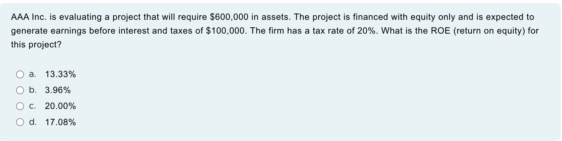 Solved AAA Inc. is ﻿evaluating a project that will require | Chegg.com