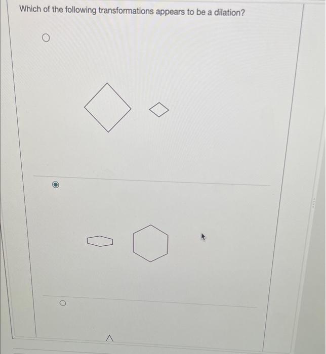 Solved Which of the following transformations appears to be | Chegg.com