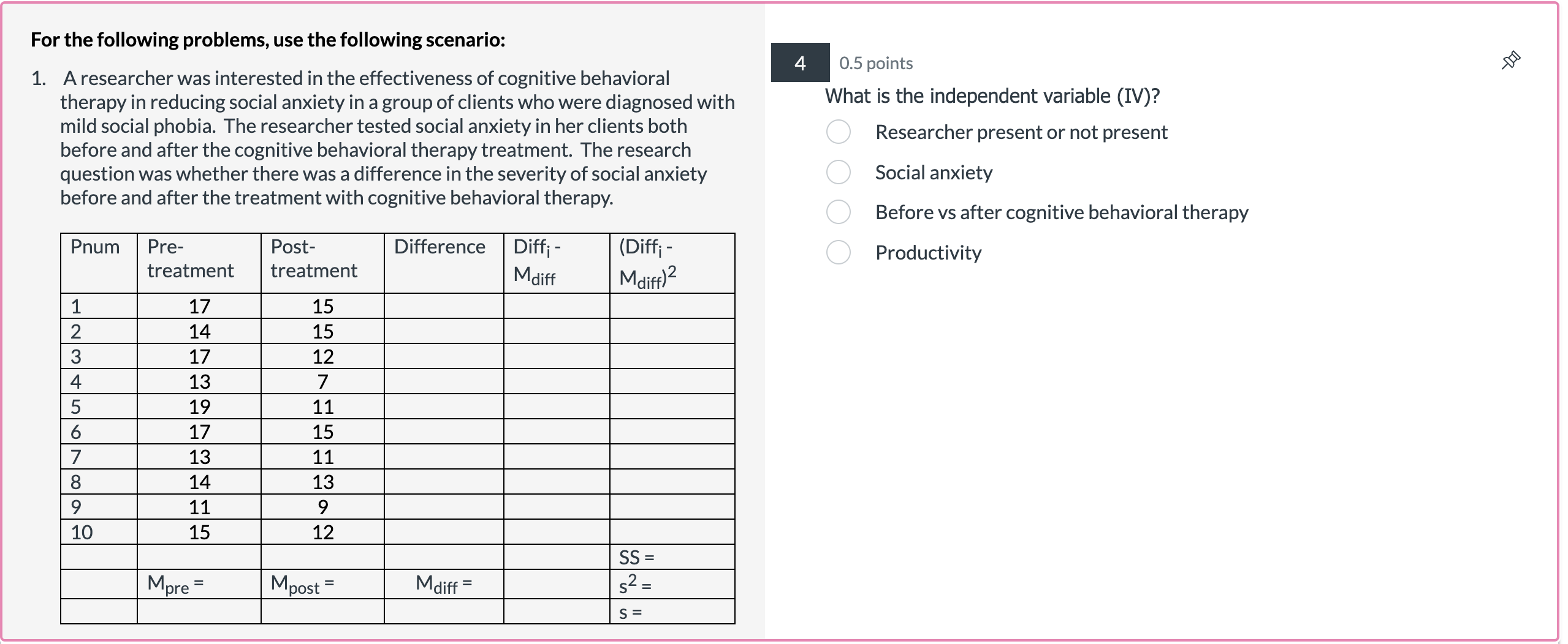 For the following problems, use the following | Chegg.com