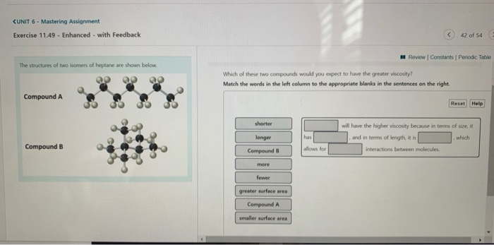 Solved (UNIT 6 - Mastering Assignment Exercise 11.49. | Chegg.com