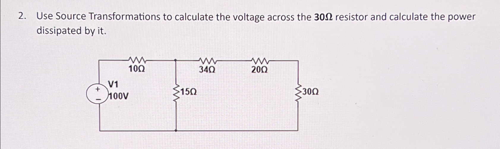 Solved Use Source Transformations To Calculate The Voltage 